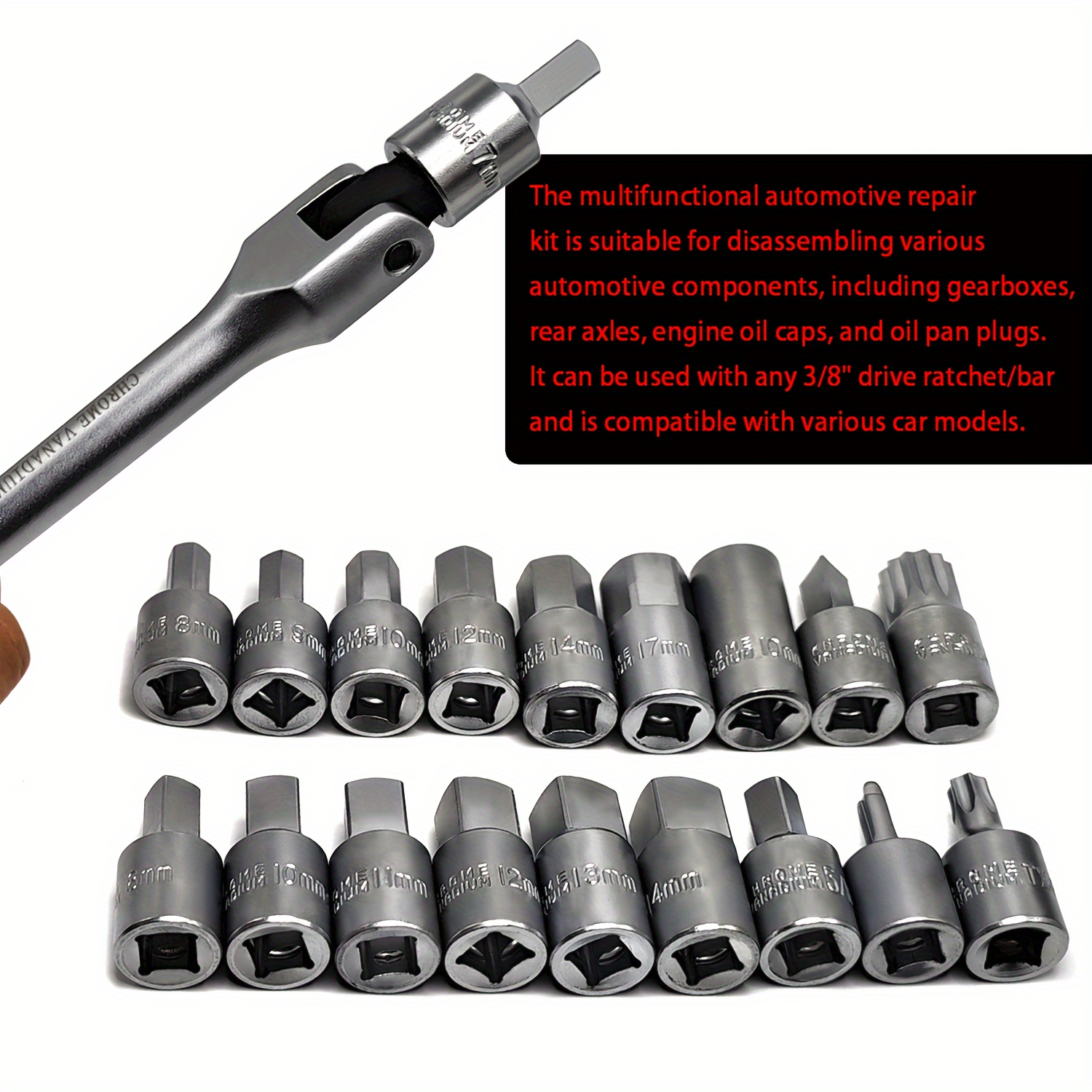 Drive Oil Drain Plug Key Set Gearbox Hex Square - Temu