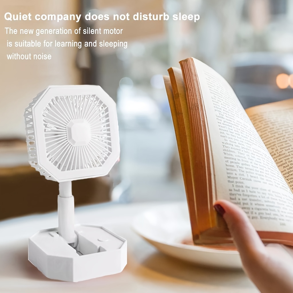 Foldable Fan Desktop Rechargeable Usb Fan Portable - Temu