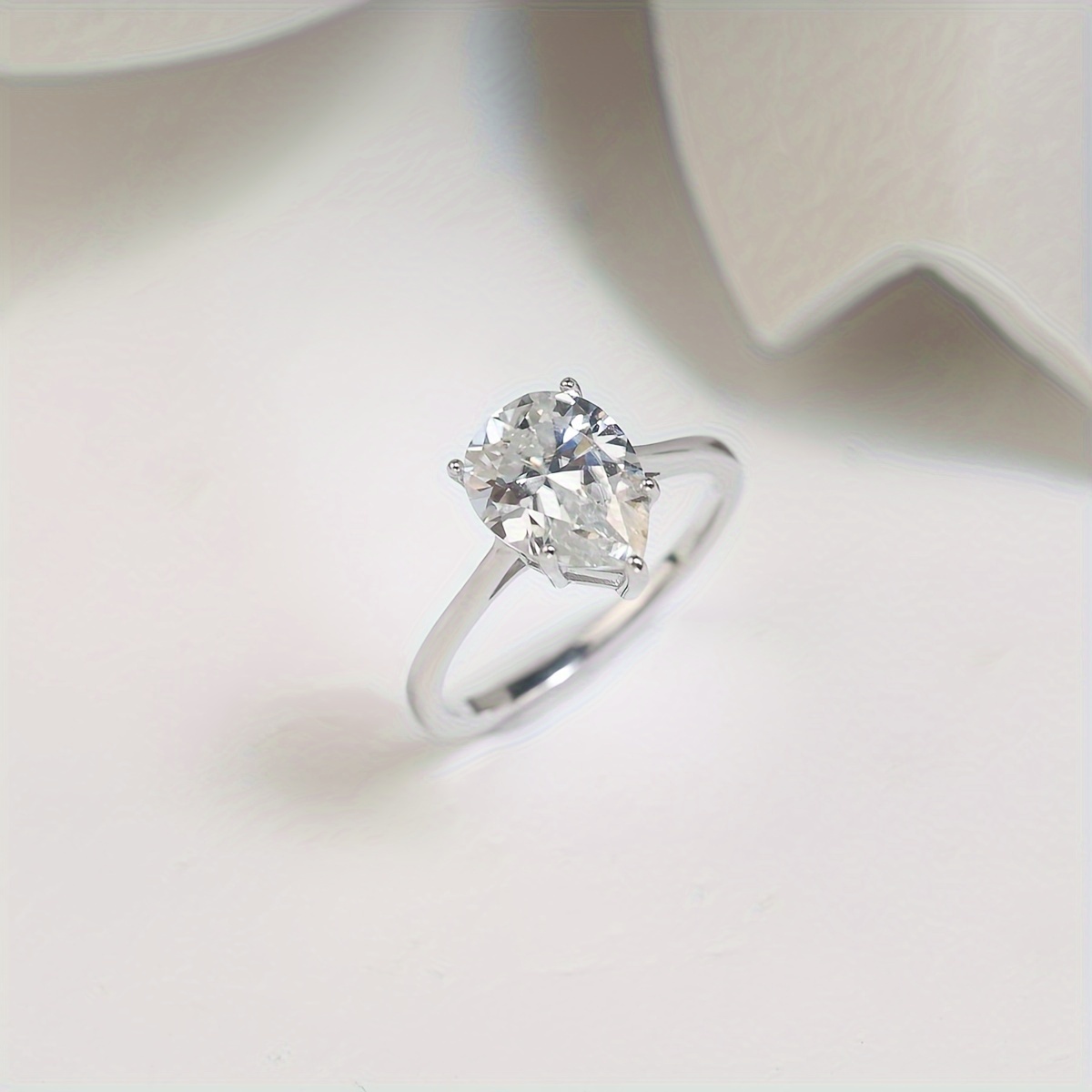 925 Sterling Silver Hypoallergenic Stacking Moissanite - Temu New Zealand