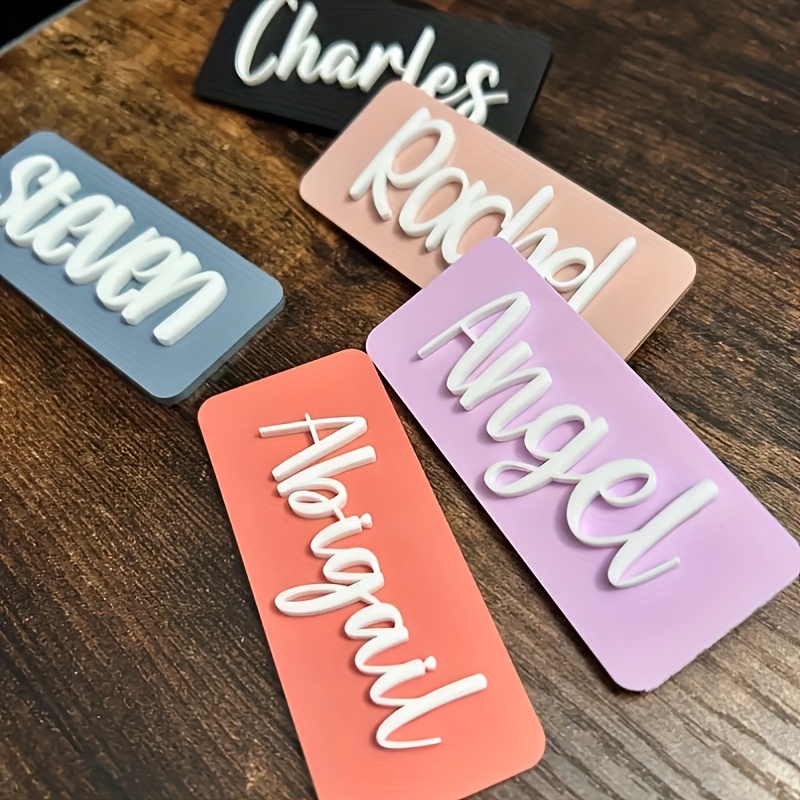 name badge sold on Temu United States