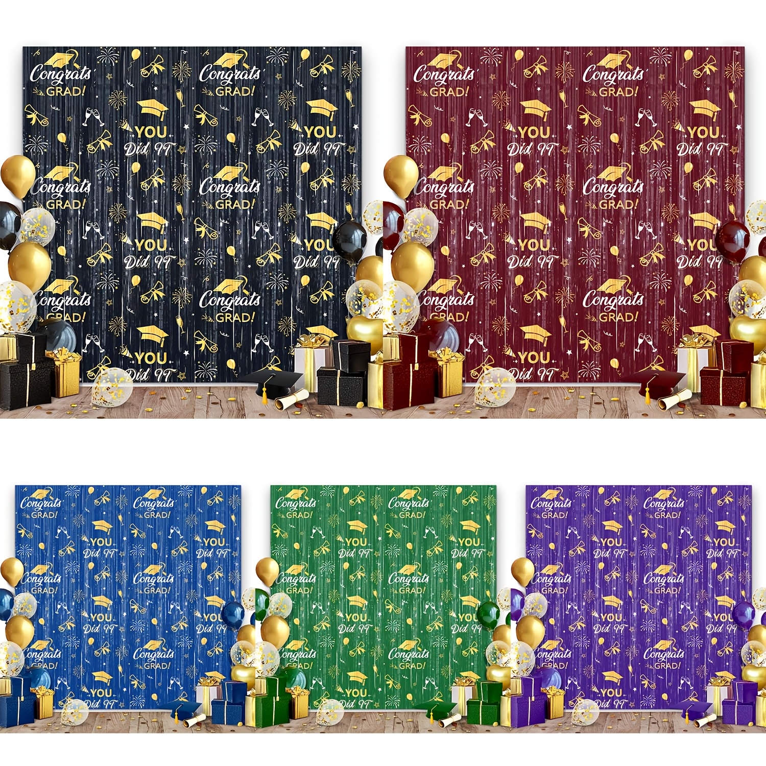 graduation decorations sold on Temu United States