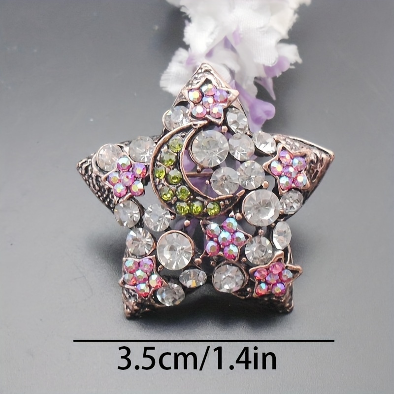 Elegant Sparkling Rhinestone Decorative Brooch Pin Flower - Temu United ...