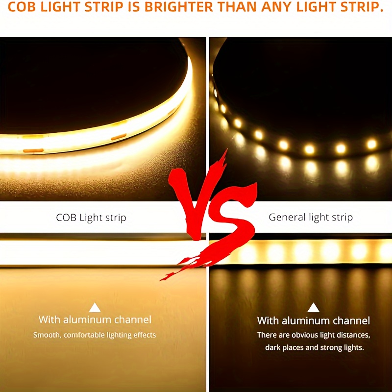 Cob Led Strip Light 5v Usb powered Flexible Tape Light 320 - Temu