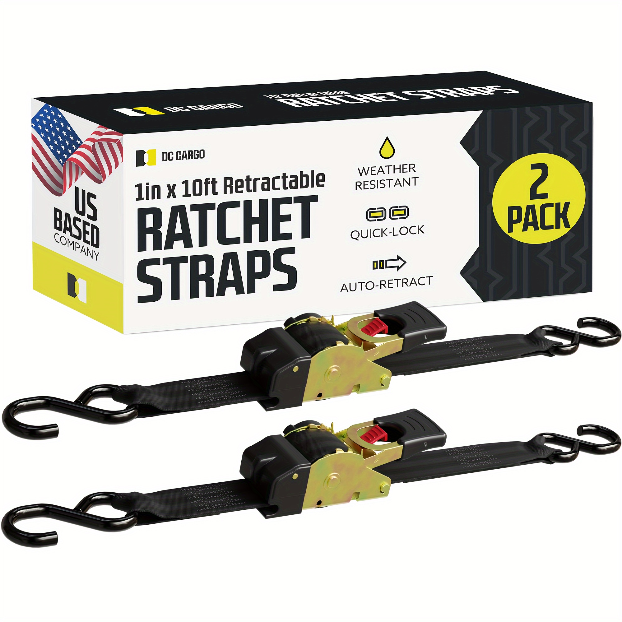 Retractable Ratchet Straps Heavy Duty Straps Self Retracting - Temu