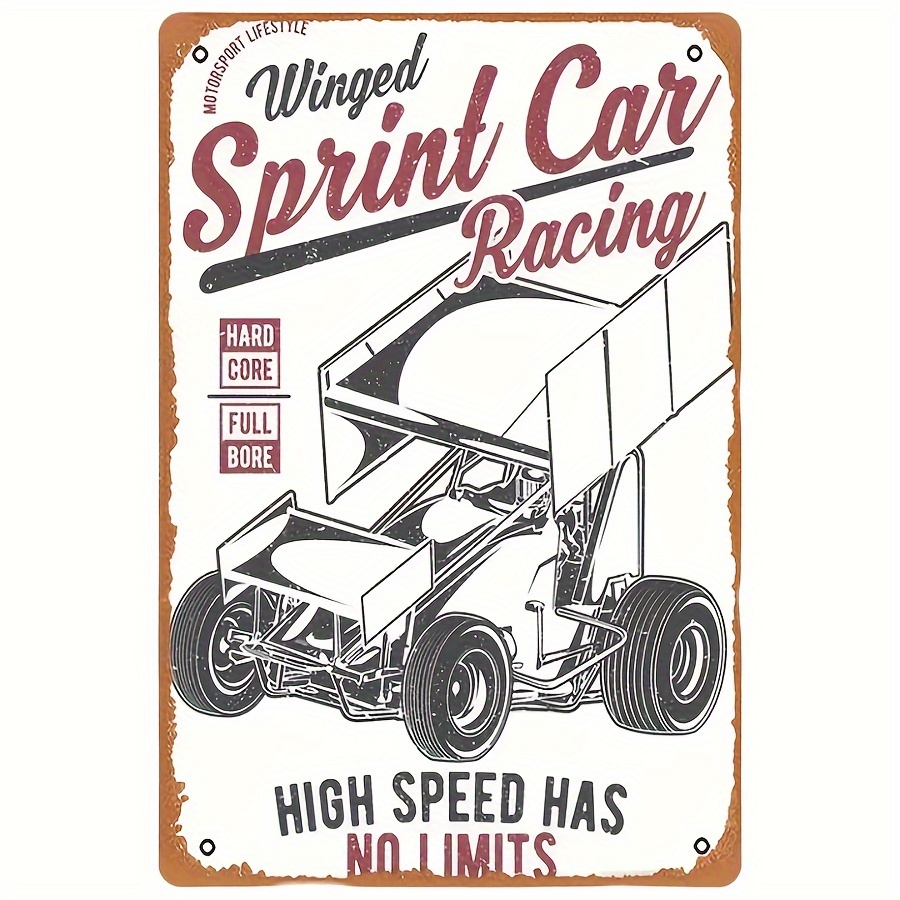 Sign "winged Sprint Car Racing" Signs Perfect Home Decor - Temu Ireland