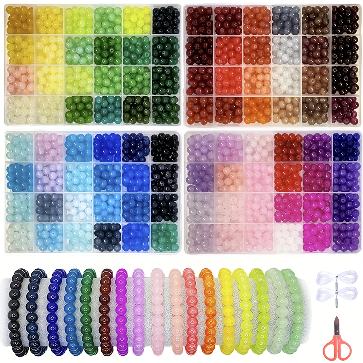 glass beads 8mm sold on Temu United States