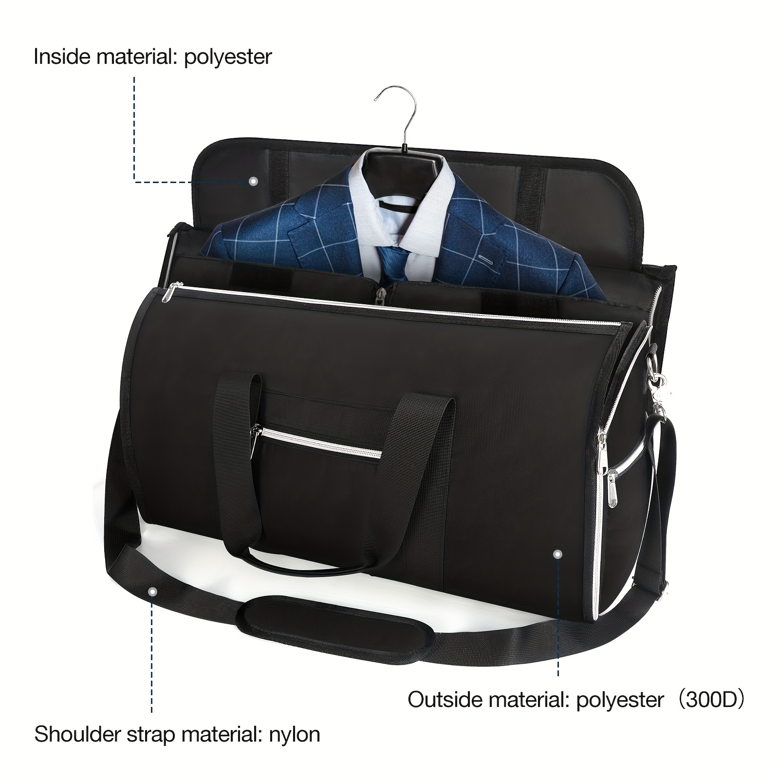 Portable Duffel Bag Travel Convertible Carry Bag Detachable - Temu