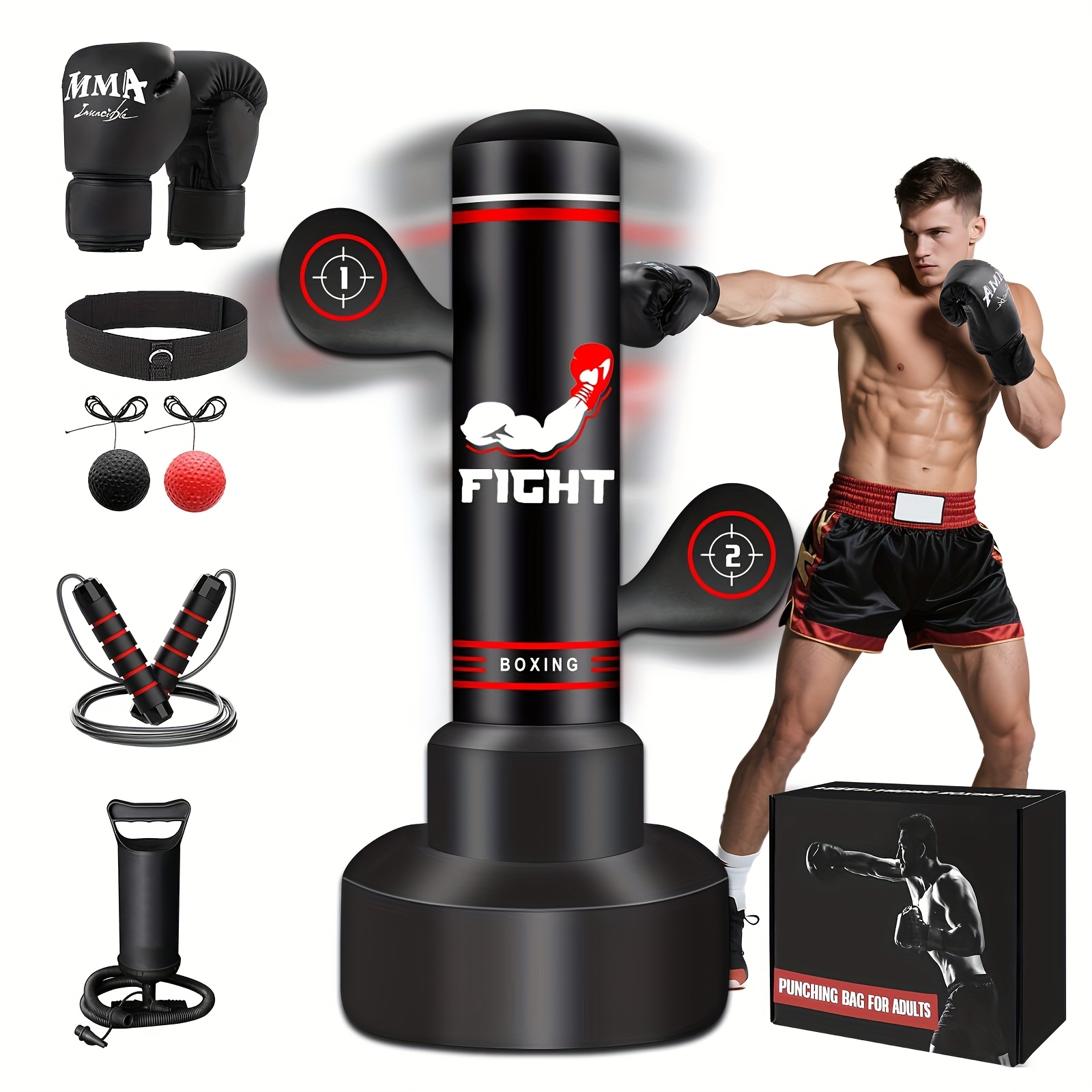 standing punching bag sold on Temu United States