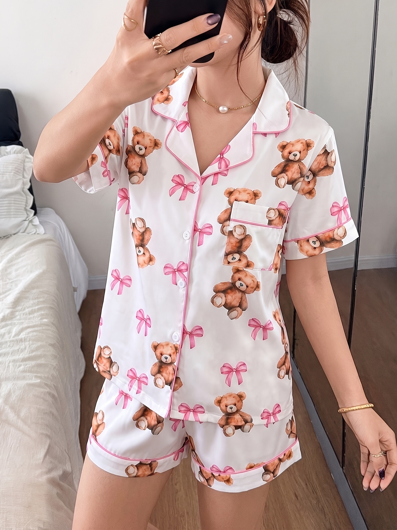 teddy bear pajamas sold on Temu United States
