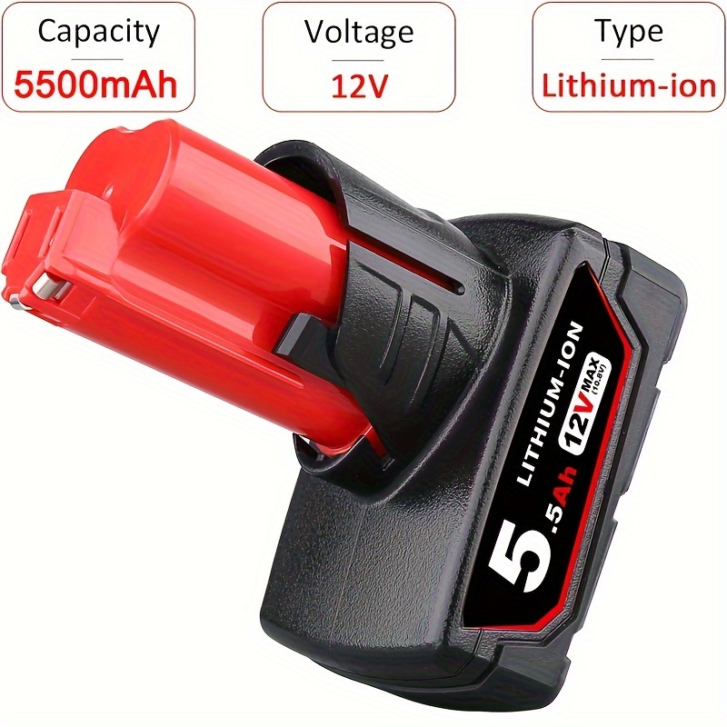 5.5ah 12v Lithium Battery M12 12v Battery - Temu