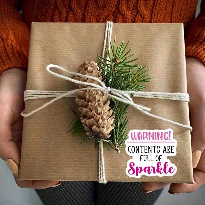 'warning! Contents Full Sparkle' Thank Stickers purpose - Temu Australia