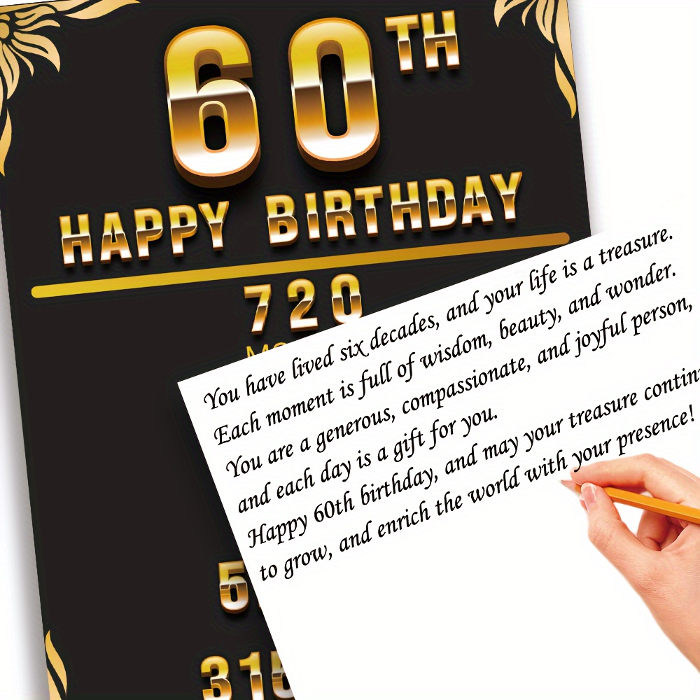 Creative 60th Birthday Card Envelope Greeting - Temu