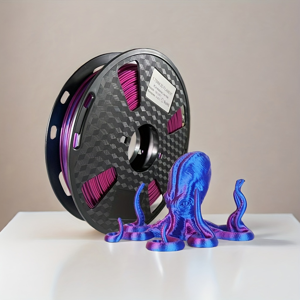 Dual color Silk Pla 3d Printer Filament Spool Glossy Finish - Temu ...