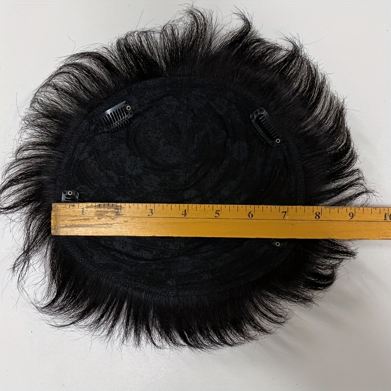 4inch Men Hair Topper Natural Black Short Men Topper Wig Real Human ...