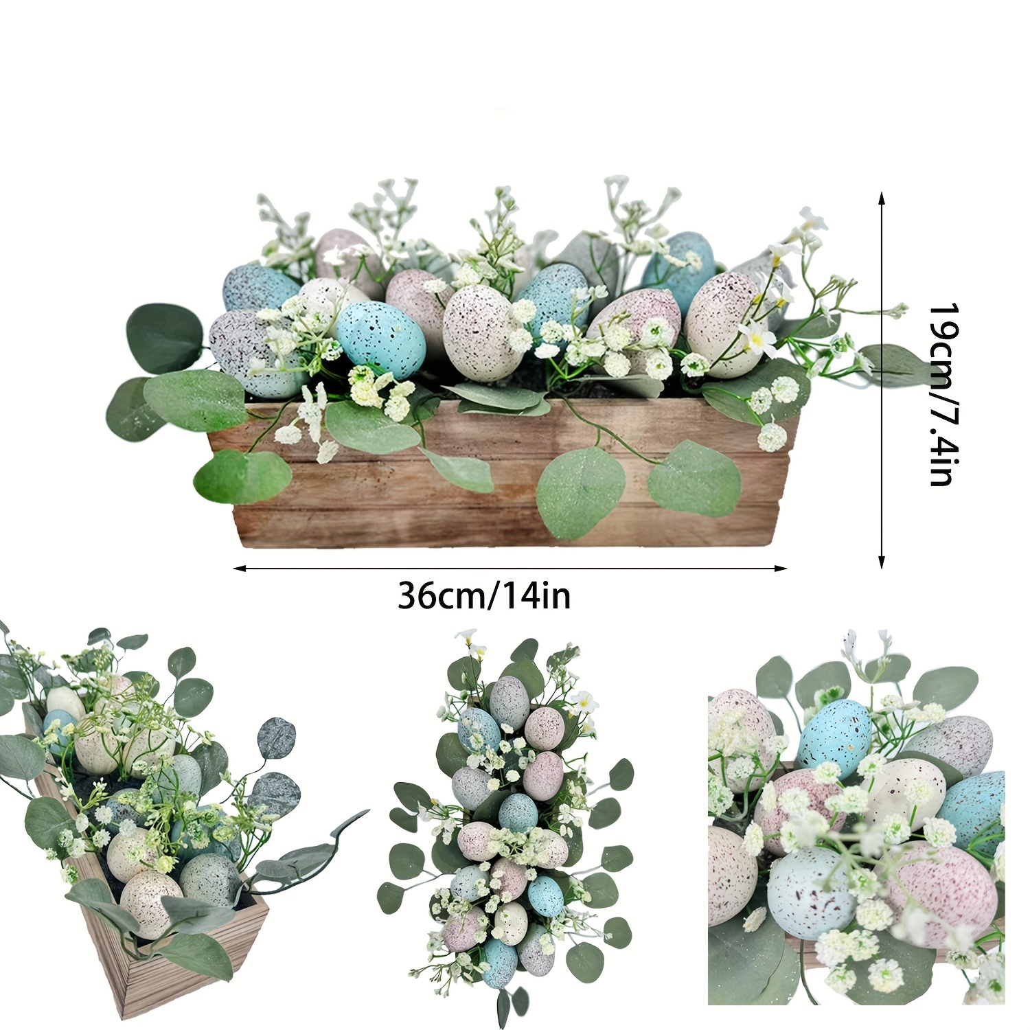 Easter Wooden Pot Garland Spring Room Decoration Home Scene - Temu ...