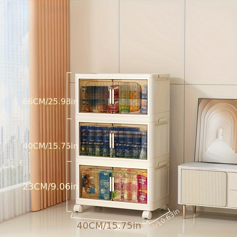 Storage Cabinet 1/2/3/4/5 Layers Stackable Free Installation - Temu ...