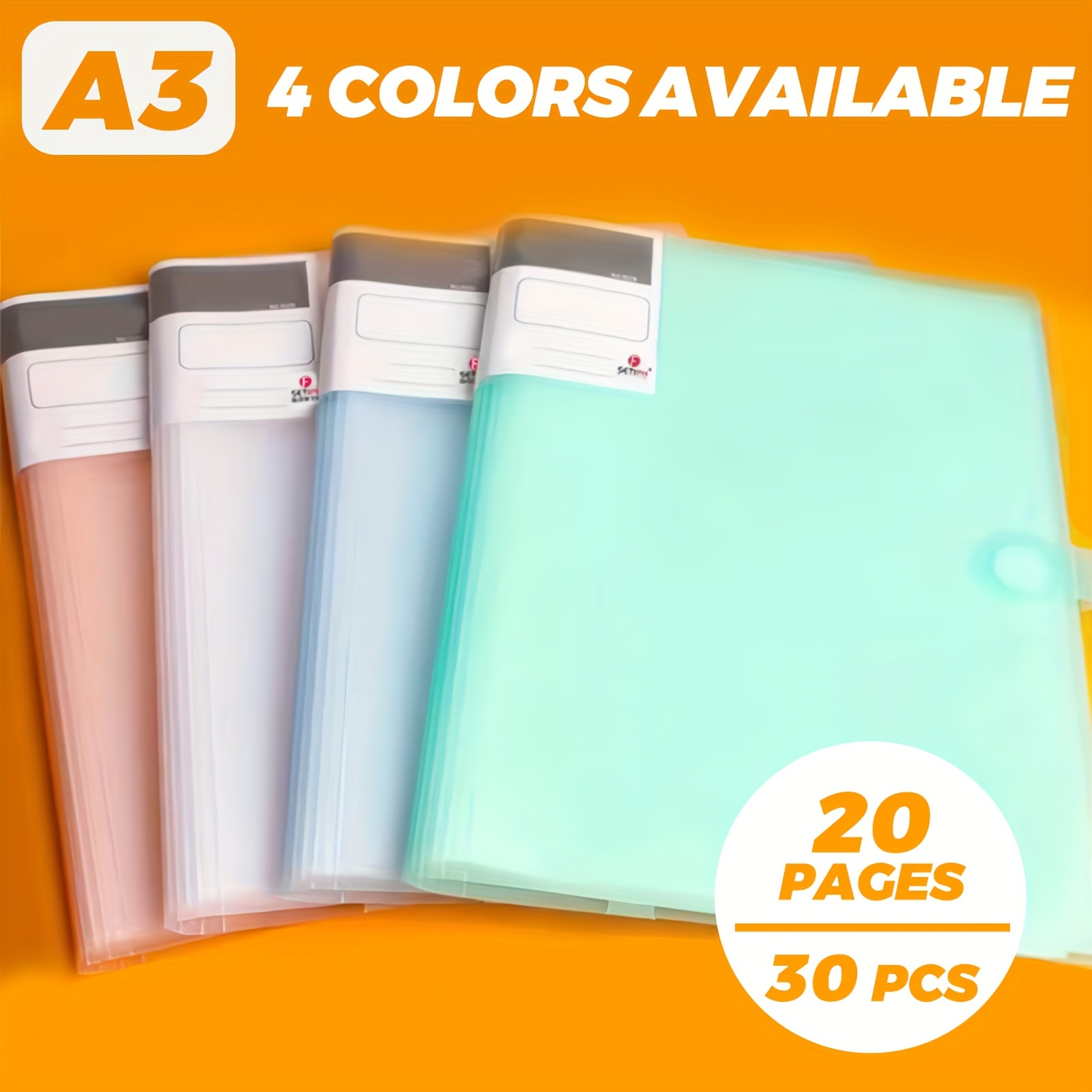 Test Paper Storage Bag 20 Pages A3 Colorful Color - Temu Canada