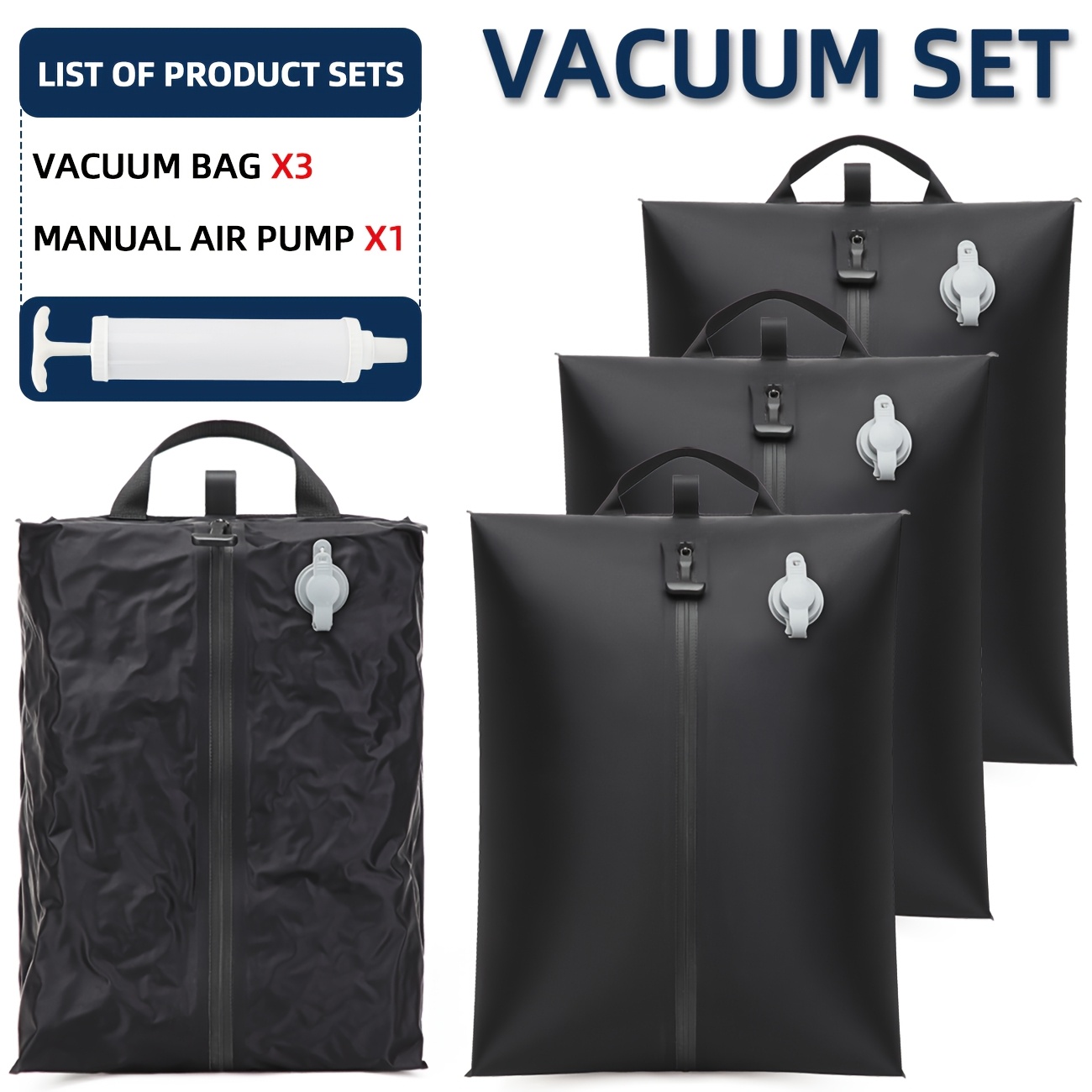compression travel bags sold on Temu United States