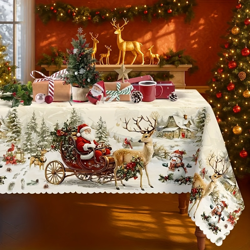 christmas tablecloths and napkins sold on Temu United States