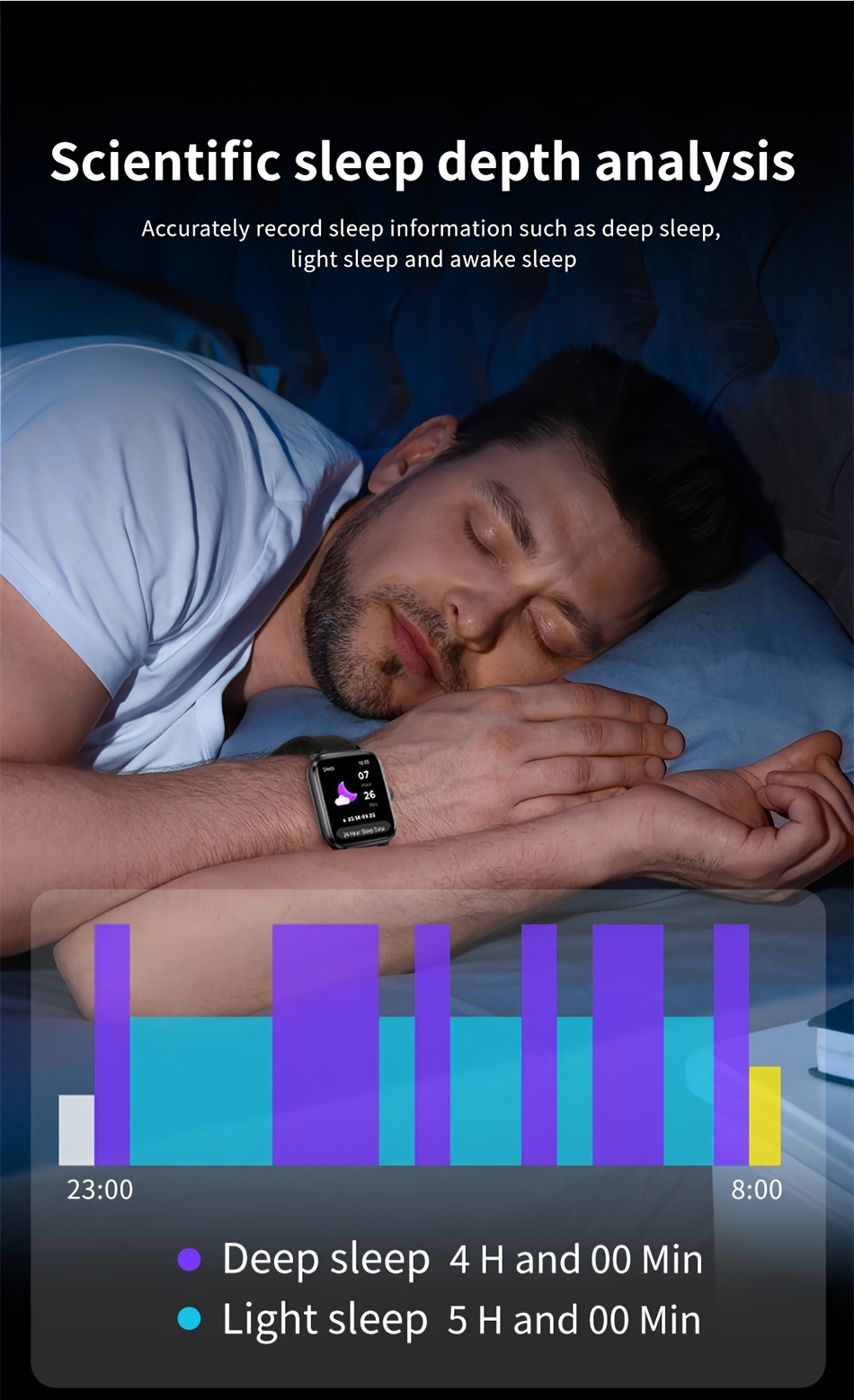 Fitness Smart Watch With 2.01''/5.08cm Full Touch Display, Sleep & Sedentary Reminder, Multi ...