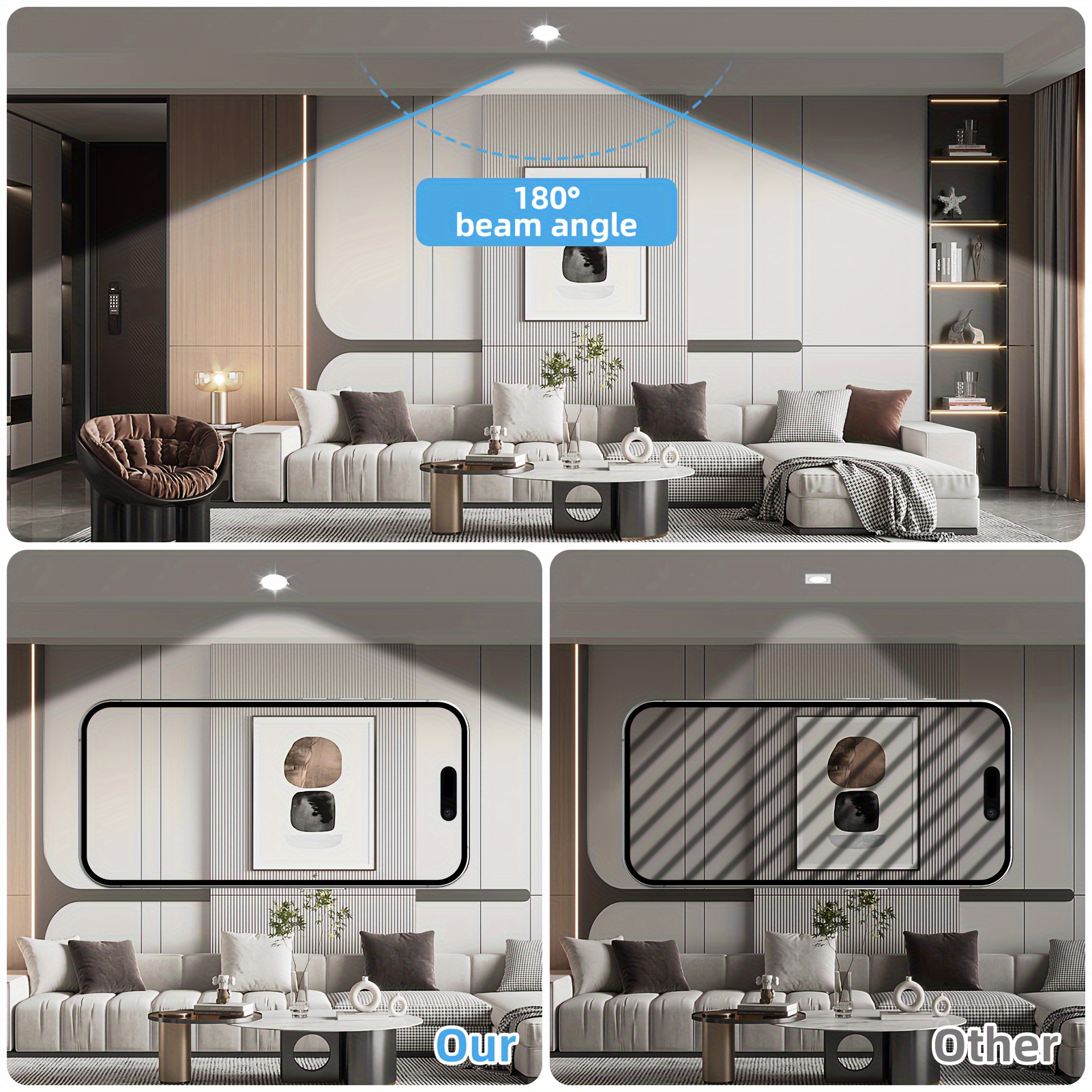 Led Ceiling Lights Ultra thin Recessed Retrofits Kit 6000k - Temu