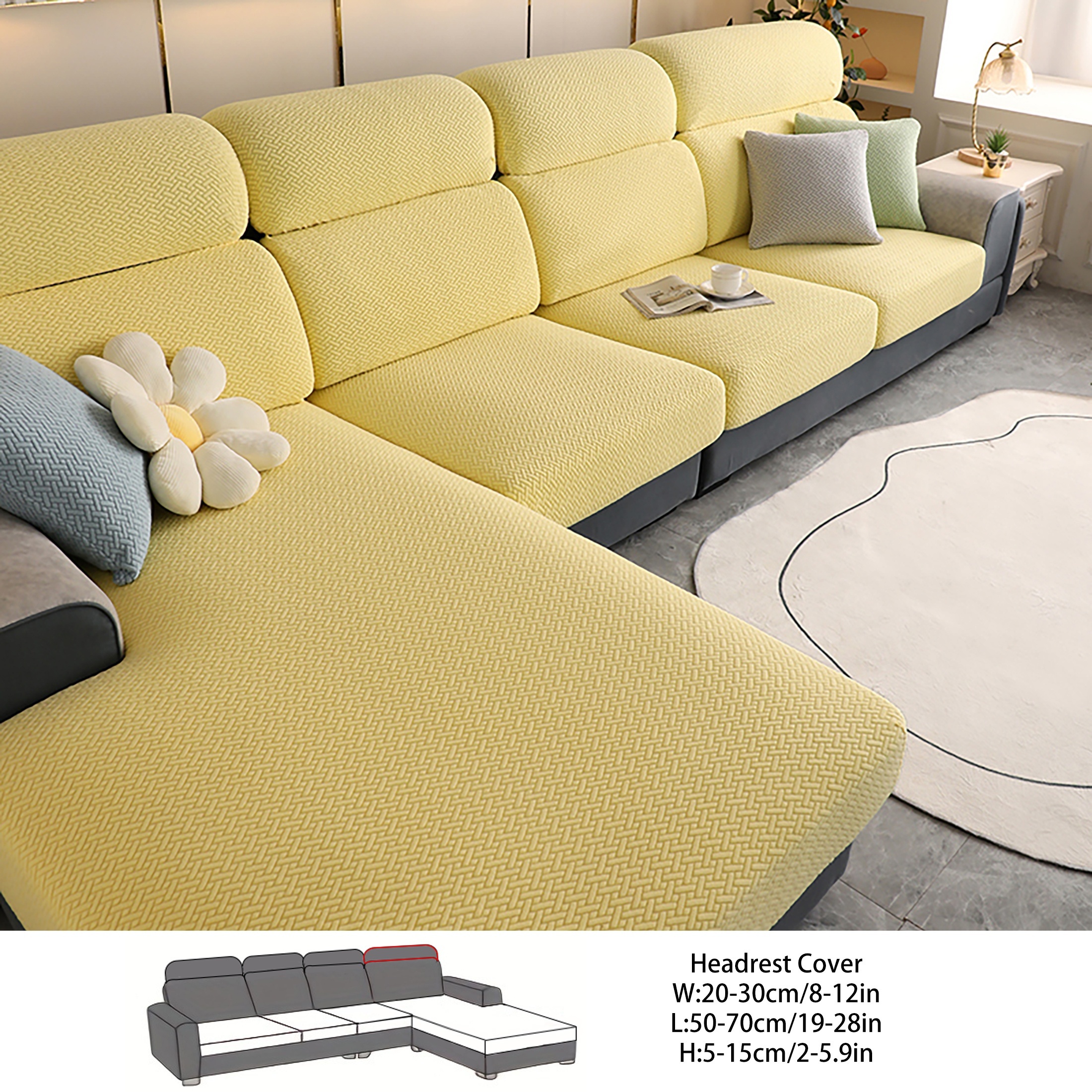 Polar Fleece Sofa Slipcover Non slip Elastic Sofa Cover - Temu United ...