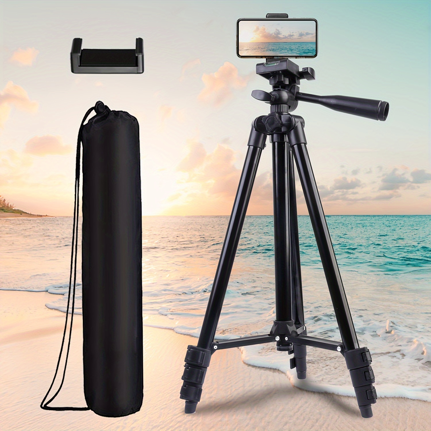 Tall Phone Tripod 55 Tripod For IPhone Universal Clip Compatible With For Phone Sport Camera Video Recording Selfies Live Stream Vlogging