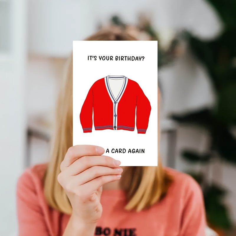 Funny Birthday Greeting Card Sweater Jacket Pattern Creative - Temu ...
