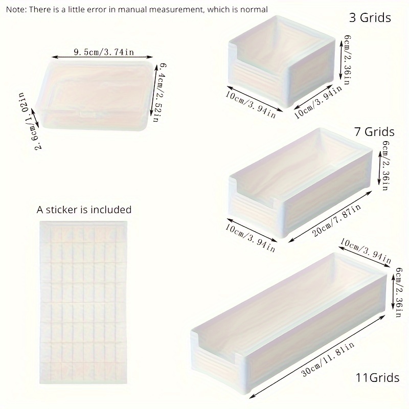 무엇이든지 넣을 수 있는 책상 정리 세트 전원 충전기 및 휴대폰용 다기능 케이블 관리 박스 화이트투명 플라 Temu
