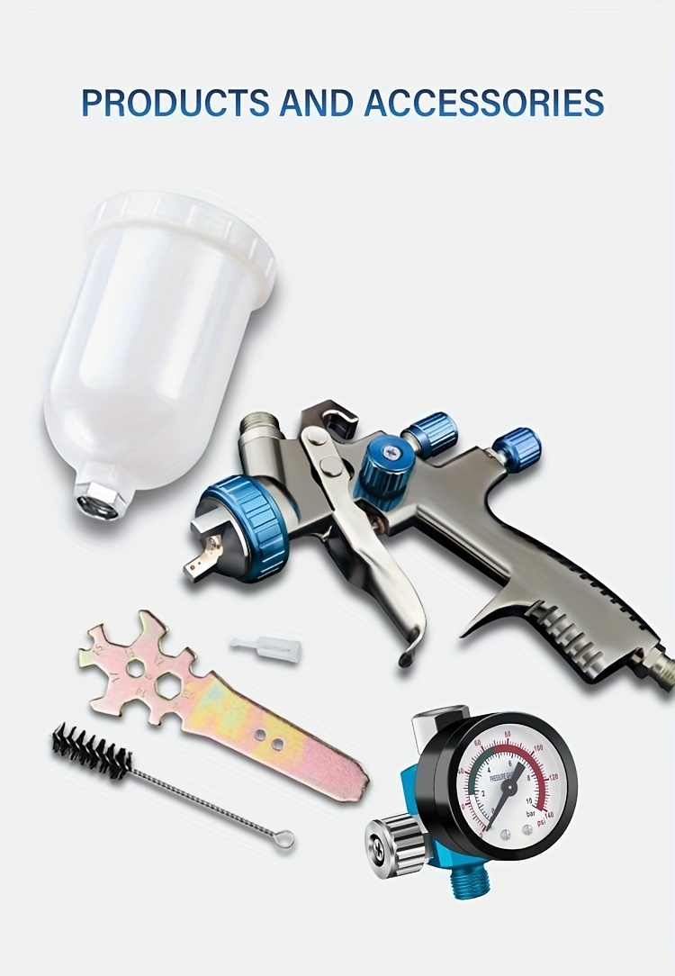 Sk 2011 Lvlp Spray Gun Pressure Gauge High Atomization Paint - Temu Brazil