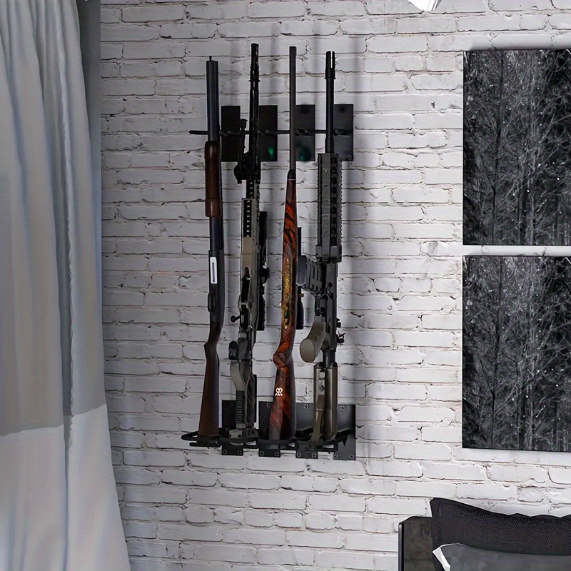 Metal Gun Rack Wall Mount Rack Set, Ideal for Gun Display & Garage Sto ...