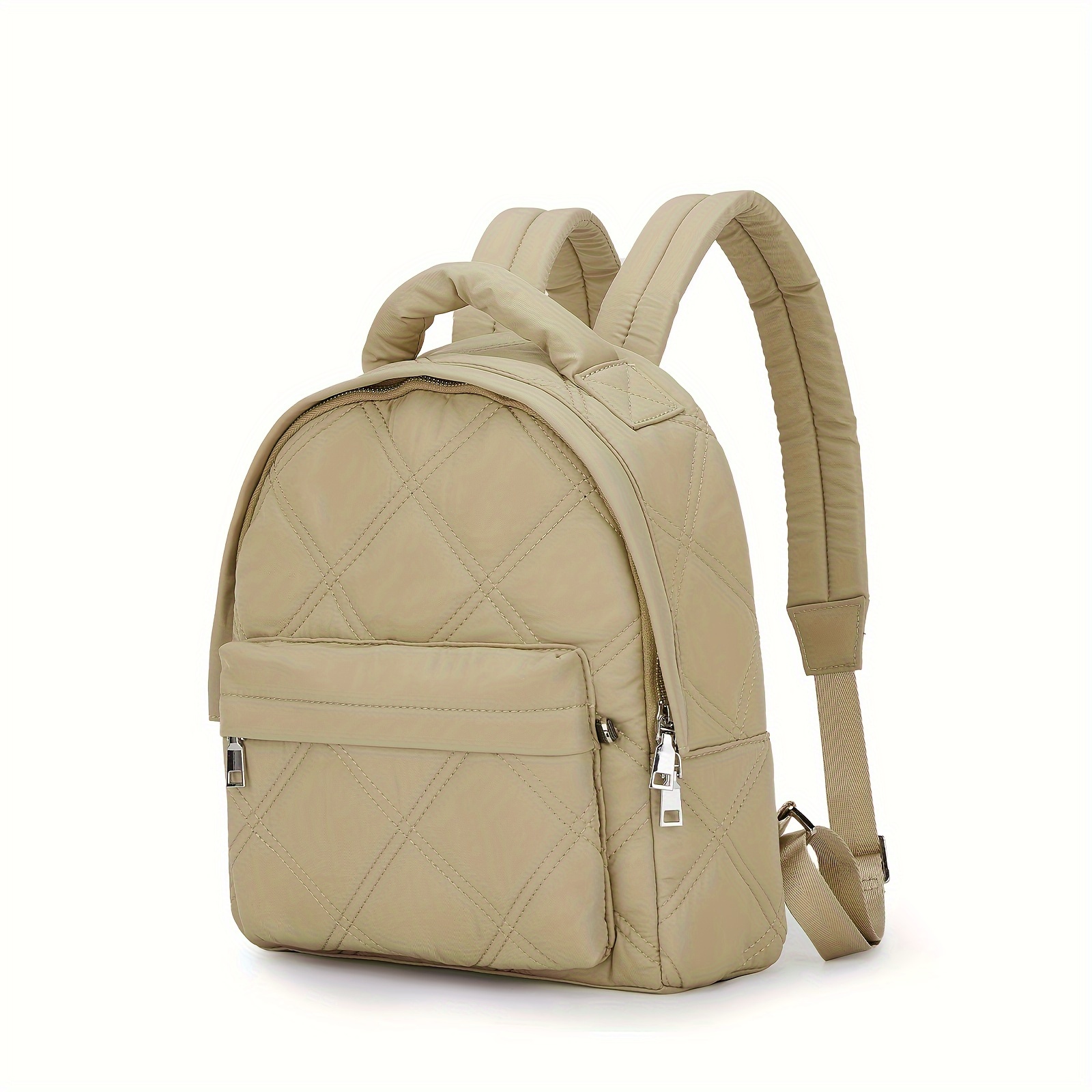 Minimalist Solid Color Zipper Backpack Versatile Daily - Temu United ...