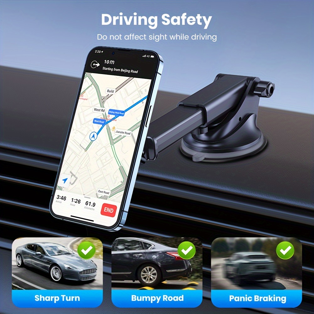 D45 Magnetic Car Phone Holder Mount, N52 Strong Magnet Dashboard ...