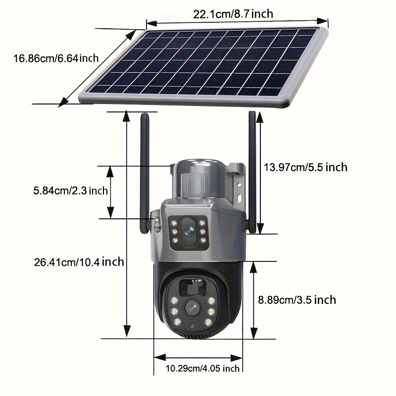 E commerce Warehouse Security Solar Camera 2k 4mp Outdoor - Temu