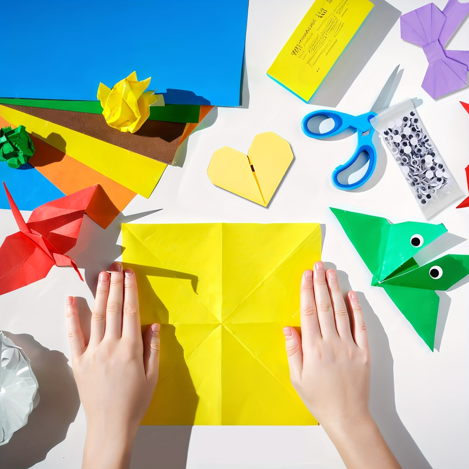 Origami Craft Paper Kit Square Multi color Paper Self - Temu