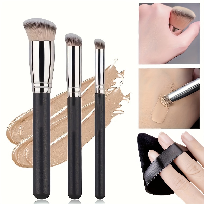 Makeup Brush Set 2 Triangular Powder Foundation - Temu