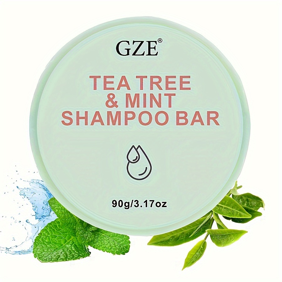 Gze Tea Tree & Mint Shampoo Bar For Normal Hair, Anti-dandruff ...