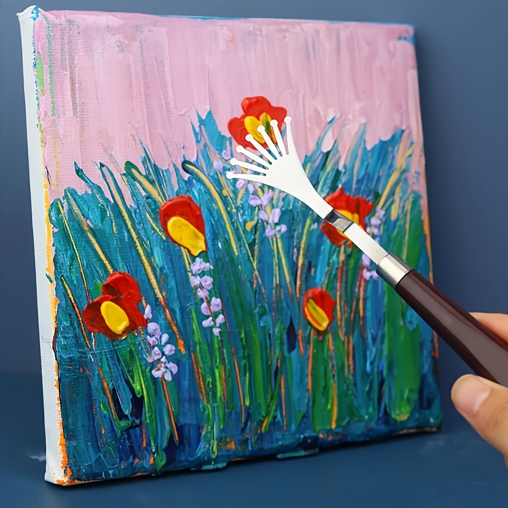 2024 Mew 9pcs Flower Art Scraper Texture Knife Art Palette Knife ...