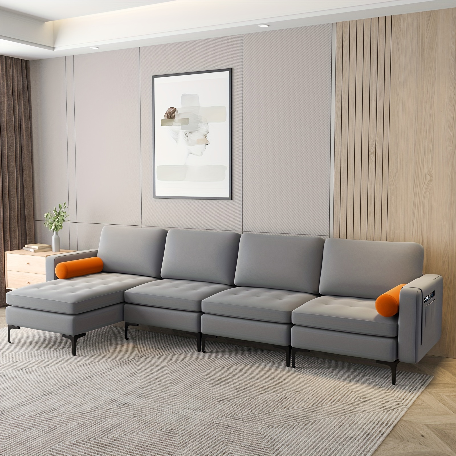Modular L shaped Sectional Sofa W/ Reversible - Temu