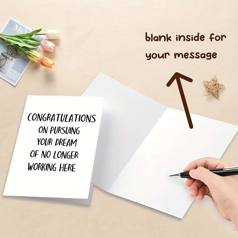 Funny Leaving Cards: Congratulations On Pursuing Your Dream Of No ...