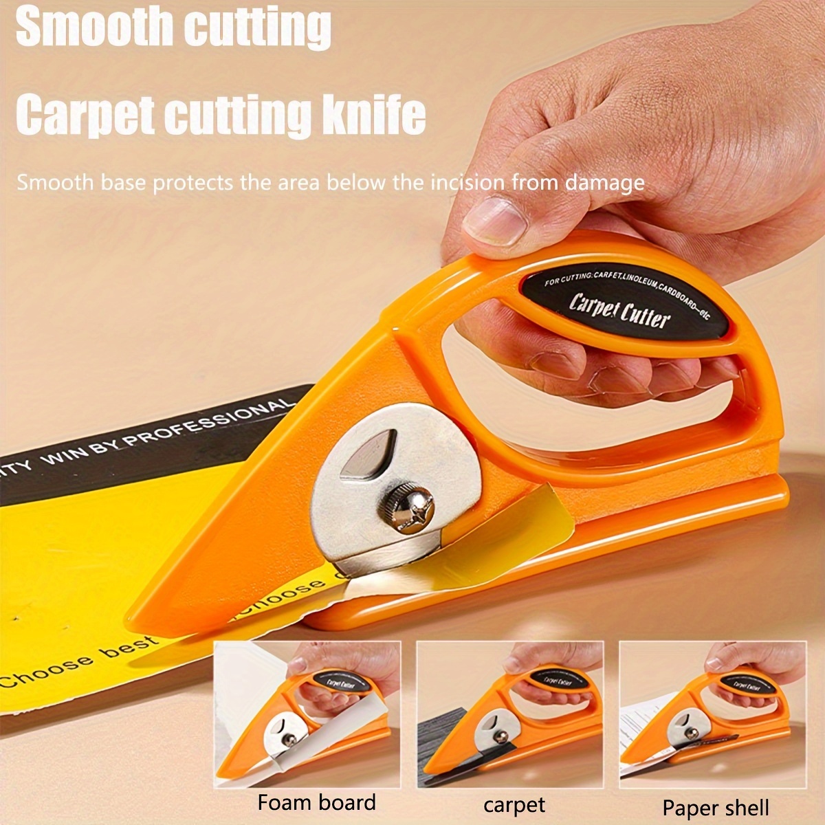 45mm Rotary Blade Utility Knife - Large Handle, Solid Base For Carpet ...