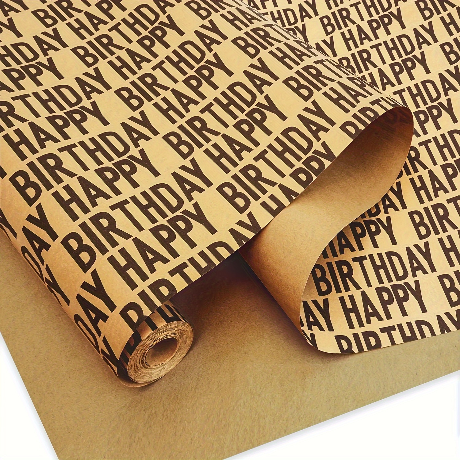 Festive Birthday Gift Wrapping Paper : Black White - Temu