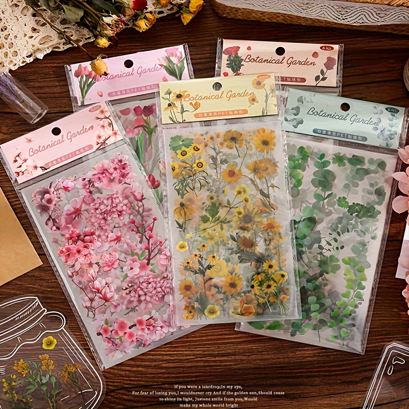 Set Of Flower And Leaf Stickers. Bullet Journal Stickers, Planner ...