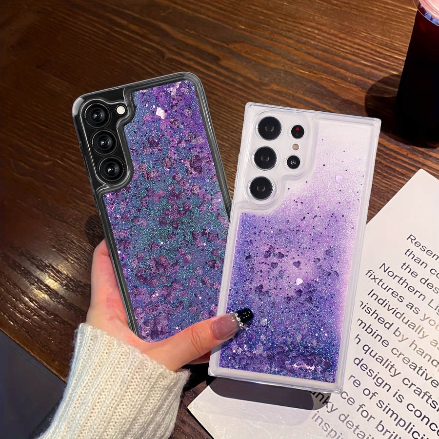 Gorgeous Glitter Quicksand Phone Case Samsung Galaxy - Temu