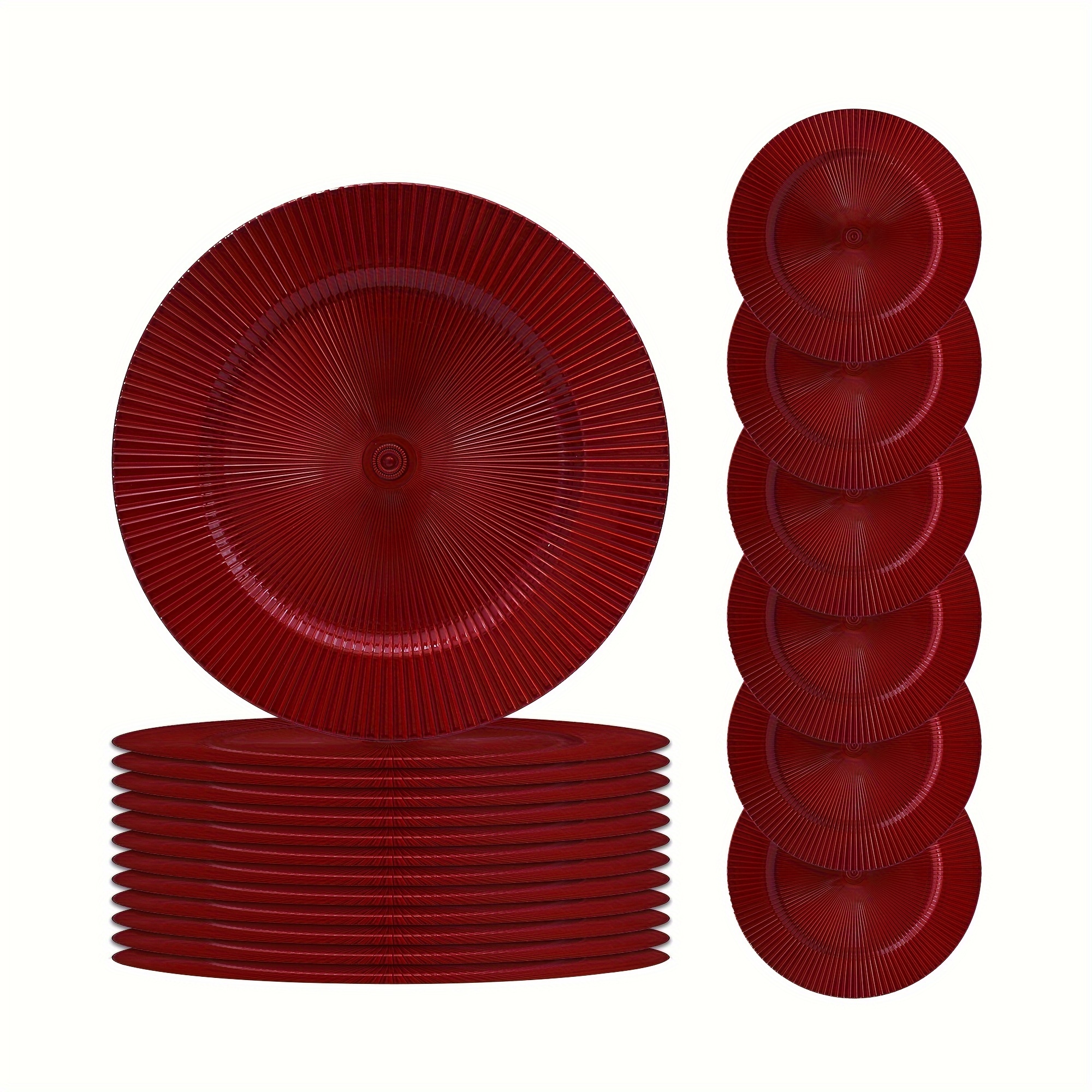 Value Pack Red Plastic Round Mats Laminated Vinyl - Temu New Zealand