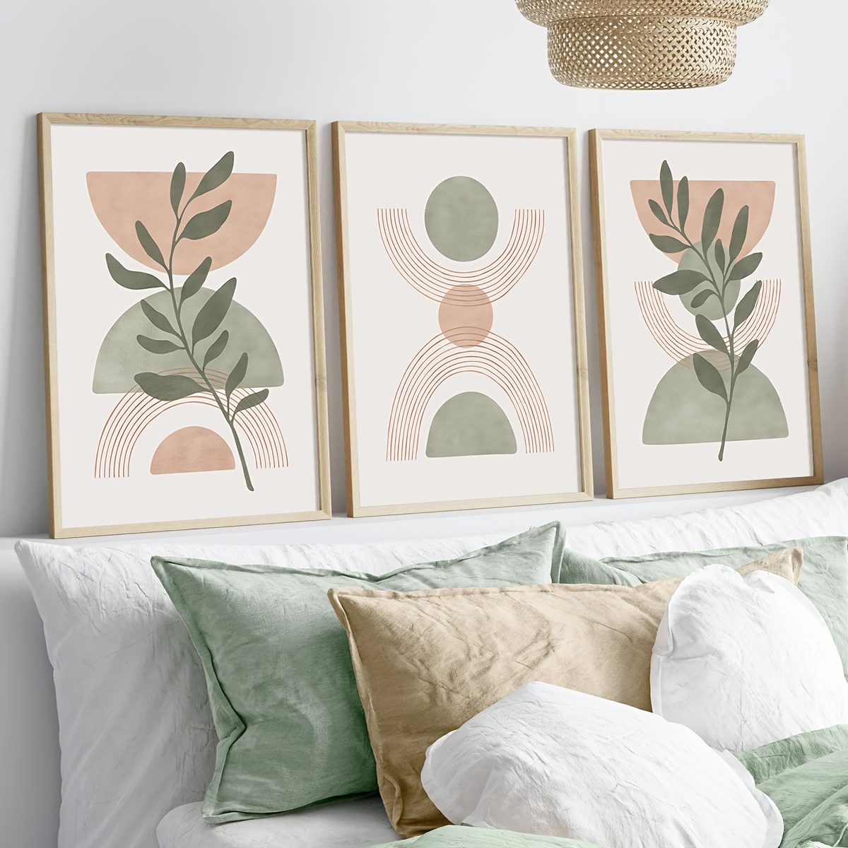 boho art wall decor sold on Temu United States