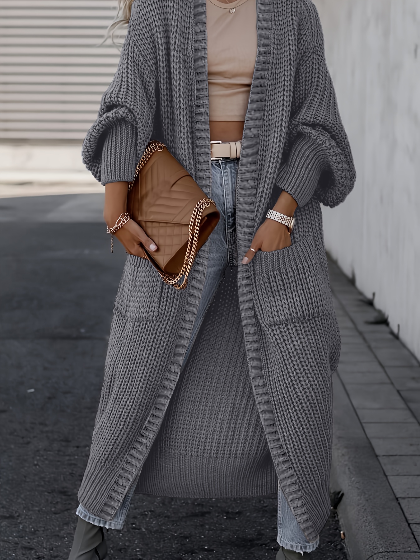 long sweater cardigan sold on Temu United States