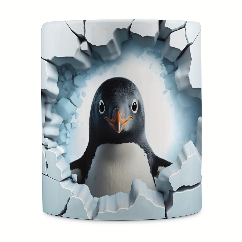 Coffee Mug 3d Cute Penguin Perfect Gift Friends Sisters - Temu
