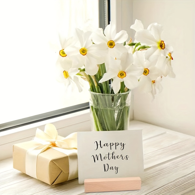 postcard wooden base desktop desk card sticky note wooden - Temu