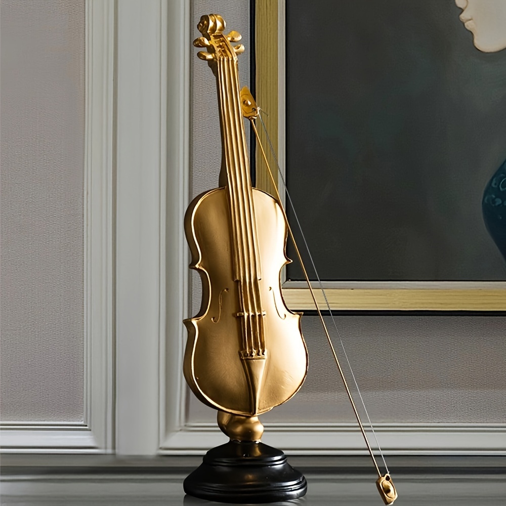 Elegant Modern Minimalist Violin Figurine Resin Craft - Temu
